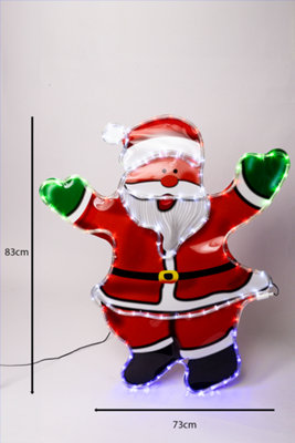 Pre-Lit Santa Claus LED Rope Light Decoration