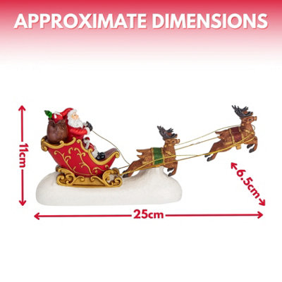 Pre-Lit Santa & Sleigh LED Ornament