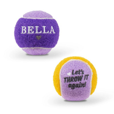 Pre-personalised Dog Ball Toy - Bella - Over 100 Options