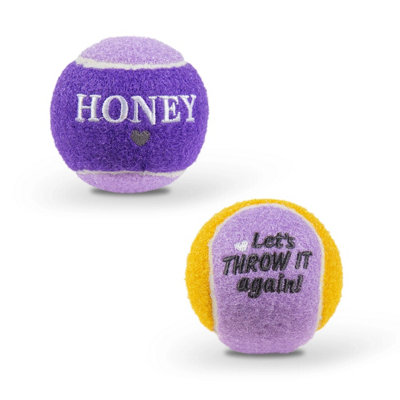 Pre-personalised Dog Ball Toy - Honey - Over 100 Options