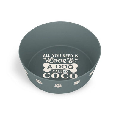 Pre-personalised Dog Bowl Featuring Popular Names, Breeds and Captions ...