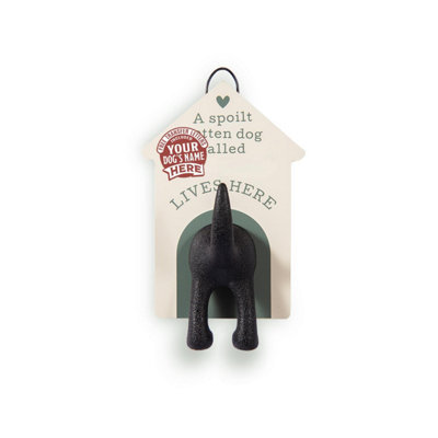 PRE PERSONALISED DOG LEAD HOOK BLANK CREAM