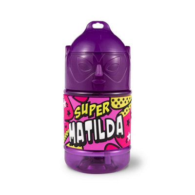Pre-personalised Kid's Superhero Drinks Bottle - Matilda - Choose From ...