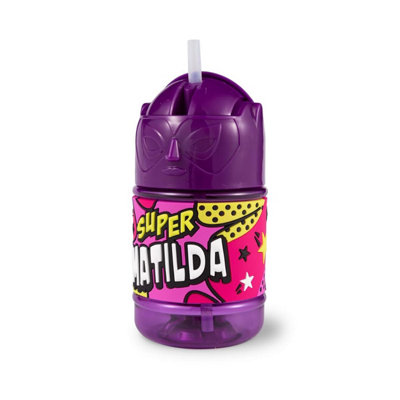 Pre-personalised Kid's Superhero Drinks Bottle - Matilda - Choose From ...
