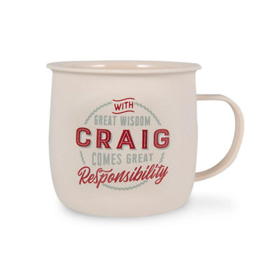 Pre-personalised Outdoor Mug - Craig - Over 100 Titles Available