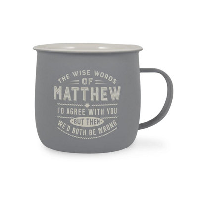 Pre-personalised Outdoor Mug - Matthew - Over 100 Titles Available