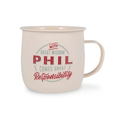 Pre-personalised Outdoor Mug - Phil - Over 100 Titles Available