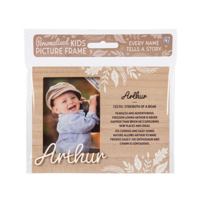 Pre-personalised Picture Frame with Child's Name and Meaning - Arthur ...