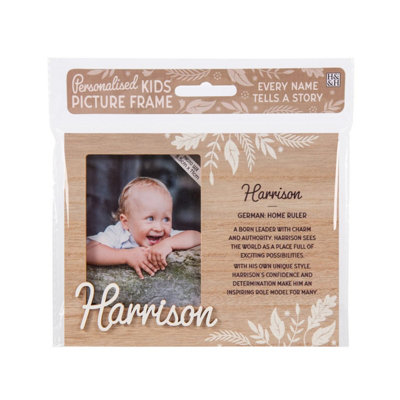 PRE-PERSONALISED PICTURE FRAME WITH CHILD'S NAME AND MEANING - HARRISON ...