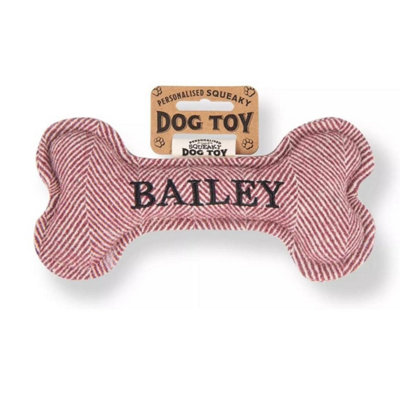 Pre Personalised Squeaky Bone Dog Toy Bailey