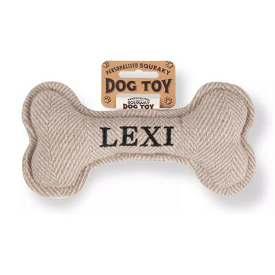 Pre Personalised Squeaky Bone Dog Toy Lexi