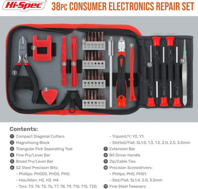 PRECISION SMALL SCREWDRIVER TOOL KIT SET TO REPAIR ELECTRONIC DEVICES ...