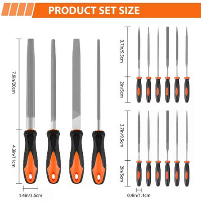 Precision Steel File Set for Wood and Metal 17pcs