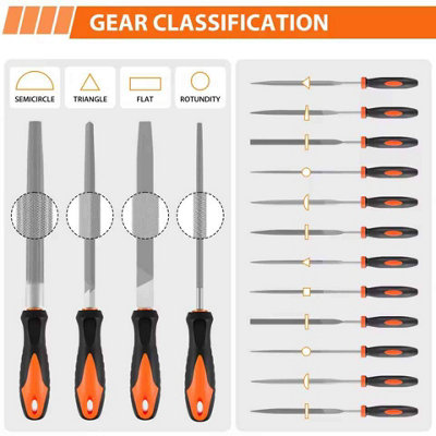 Precision Steel File Set for Wood and Metal 17pcs