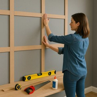 Precut MDF Panelling Strips 6mm x 500mm x 90mm Perfect Horizontal Bars ...