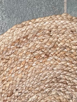 Prem Small Love Heart Rug in Natural Jute 60 cm x 90 cm / Default Title