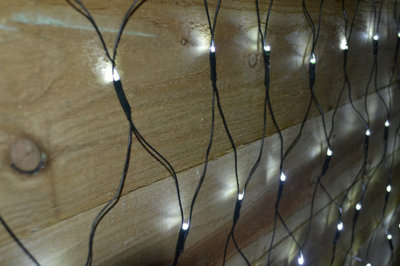 Premier 3.5m x 1.2m 360 LED Multi Action Christmas Net Window Light ...
