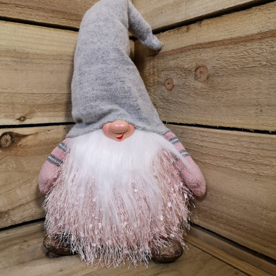 Premier 30cm Christmas Male Gonk with LED Light - Grey Hat | DIY at B&Q