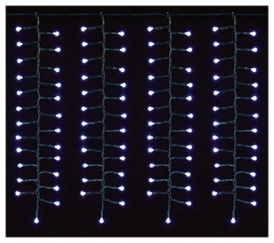 Premier - 425 LED Multi Action White Frosted Cluster Curtain Christmas ...