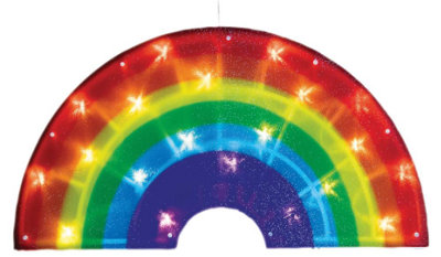 Premier - 45cm Rainbow Shape Light, Battery Operated | DIY at B&Q