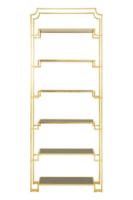 Premier 6 Tier Gold Luxe Bookshelf | DIY at B&Q