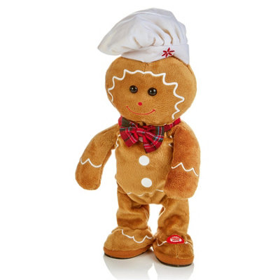 Premier - Battery Operated Singing and Dancing Gingerbread Man, 35cm