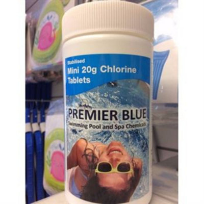 Premier Blue 20g Chlorine Tablets 1kg 50 Tablets | DIY at B&Q