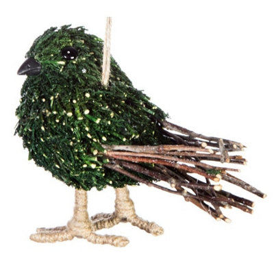Premier Forest Robin Christmas Tree Decoration Green/Brown (13cm)