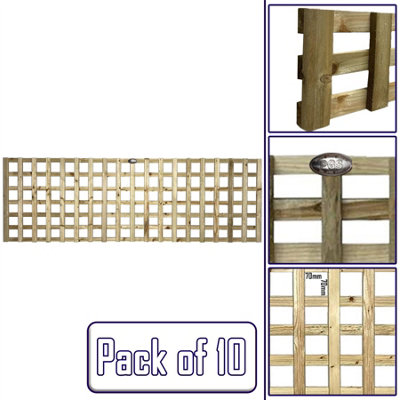 Premier Garden Supplies 10x Width: 6ft x Height: 2ft Flat Top Square ...