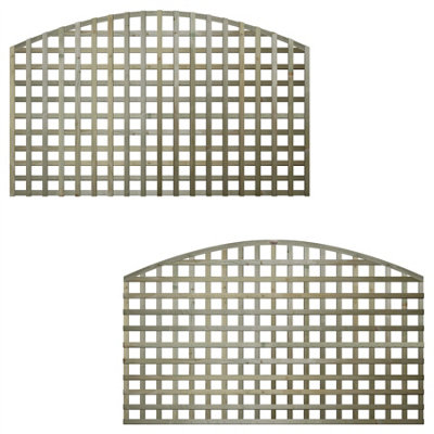 Premier Garden Supplies 3x Width: 6ft x Height: 3ft Arch Top Square ...