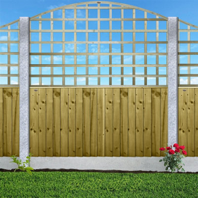 Premier Garden Supplies 3x Width: 6ft x Height: 3ft Arch Top Square ...