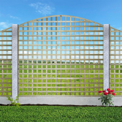 Premier Garden Supplies 3x Width: 6ft x Height: 5ft Arch Top Square ...