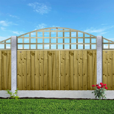 Premier Garden Supplies 4x Width: 6ft x Height: 1ft Arch Top Square ...