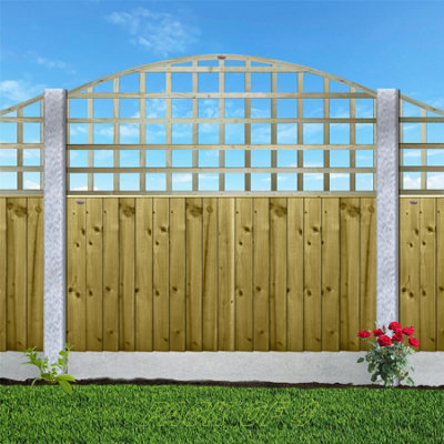Premier Garden Supplies 4x Width: 6ft x Height: 2ft Arch Top Square ...