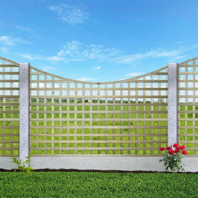 Premier Garden Supplies 4x Width: 6ft x Height: 4ft Concave Top Square ...