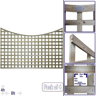 Buy Premier Garden Supplies 4x Width: 6ft x Height: 4ft Concave Top ...