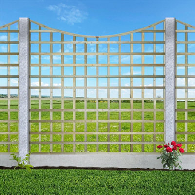 Premier Garden Supplies 4x Width: 6ft x Height: 6ft Concave Top Square ...