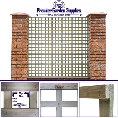 Premier Garden Supplies 4x Width: 6ft x Height: 6ft Flat Top Square ...