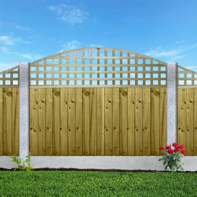 Premier Garden Supplies 5x Width: 6ft x Height: 1ft Arch Top Square ...