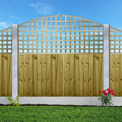 Premier Garden Supplies 5x Width: 6ft x Height: 2ft Arch Top Square ...