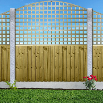 Premier Garden Supplies 5x Width: 6ft x Height: 3ft Arch Top Square ...