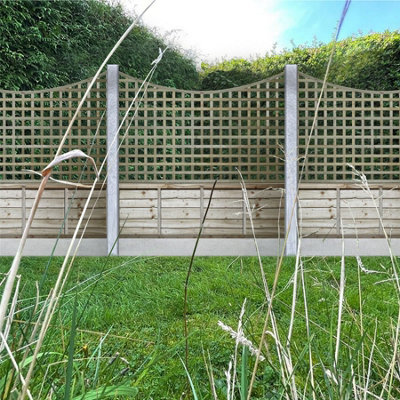 Premier Garden Supplies 5x Width: 6ft x Height: 4ft Concave Top Square ...