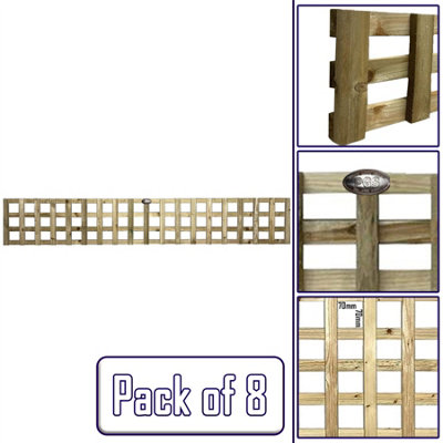 Premier Garden Supplies 8x Width: 6ft x Height: 1ft Flat Top Square ...