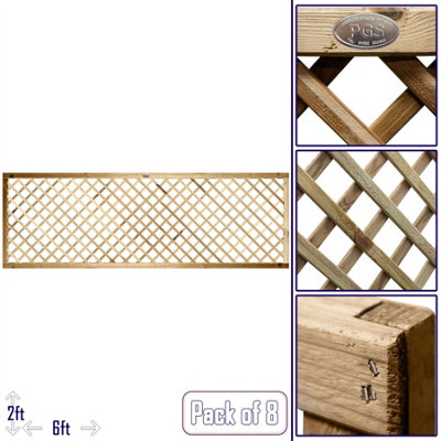 Premier Garden Supplies Elite Diamond Alderley Standard Trellis (Pack ...