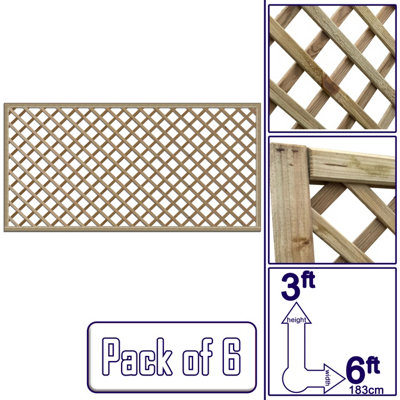 Buy Premier Garden Supplies Elite Diamond Highgrove Trellis (Pack of 4 ...
