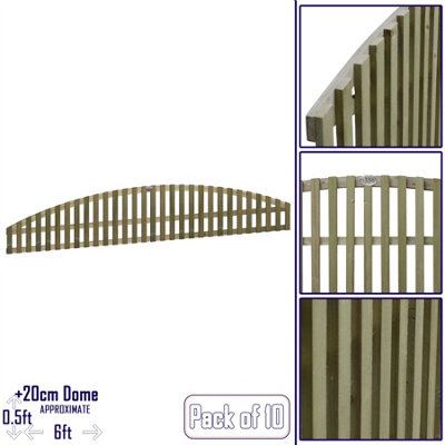 Premier Garden Supplies Florence Vertical Slatted (Pack of 10) Width ...