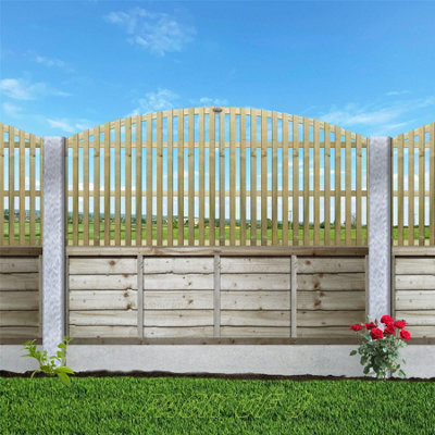 Premier Garden Supplies Florence Vertical Slatted (Pack of 4) Width ...