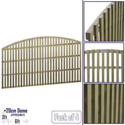 Premier Garden Supplies Florence Vertical Slatted (Pack of 4) Width ...