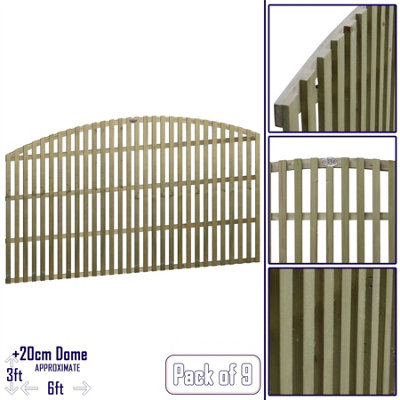 Premier Garden Supplies Florence Vertical Slatted (Pack of 9) Width ...