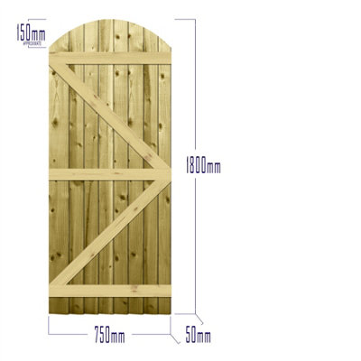Premier Garden Supplies Pedestrian Gate 180cm (6ft) High x 75cm Wide ...